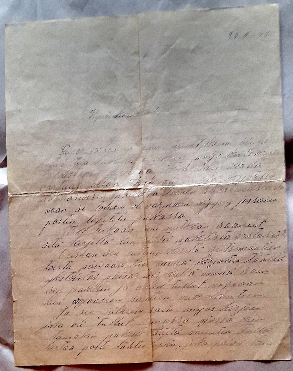 ENNEN VANHAAN: Valtterin kirje 80 vuoden takaa rintamalta | Koti-Karjala